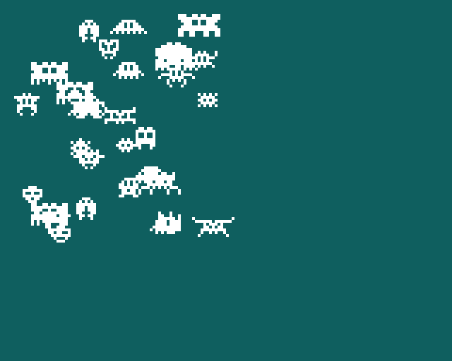 Space invader sprites (LowRes NX)